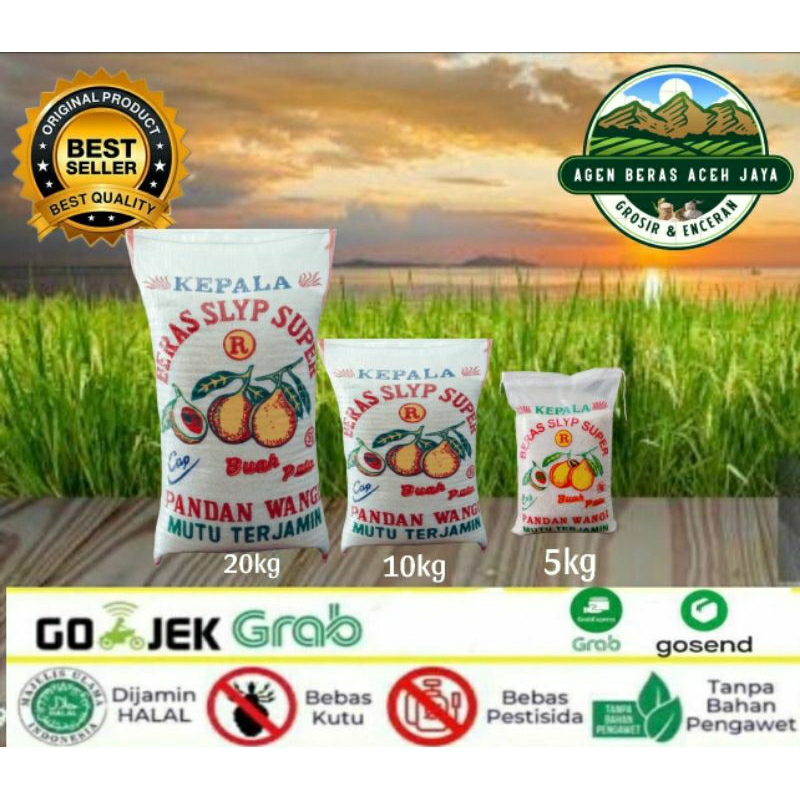 Jual BERAS CAP BUAH PALA ( pandan wangi ) 5' 10, 20kg dan Lt | Shopee ...