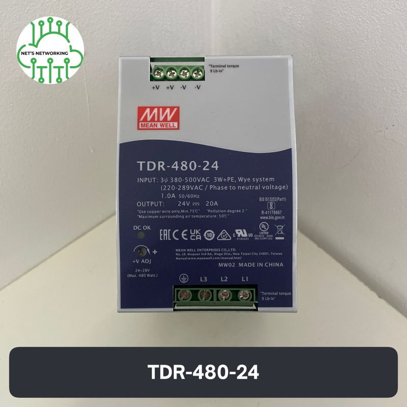 Jual Power Supply 3p 3 phase TDR-480-24 24VDC 20A Meanwell | Shopee Indonesia