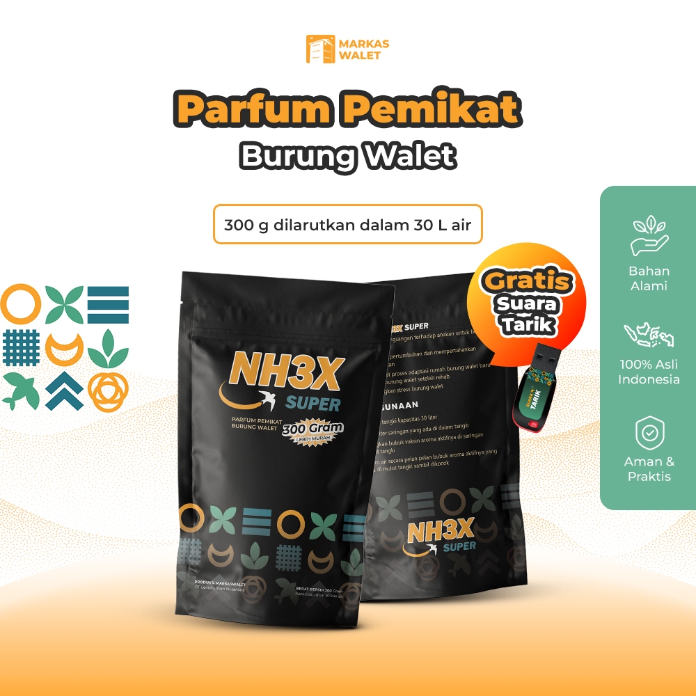 Jual Aroma Pemikat Walet NH3X Super - 300 gr untuk 30 liter air FREE ...