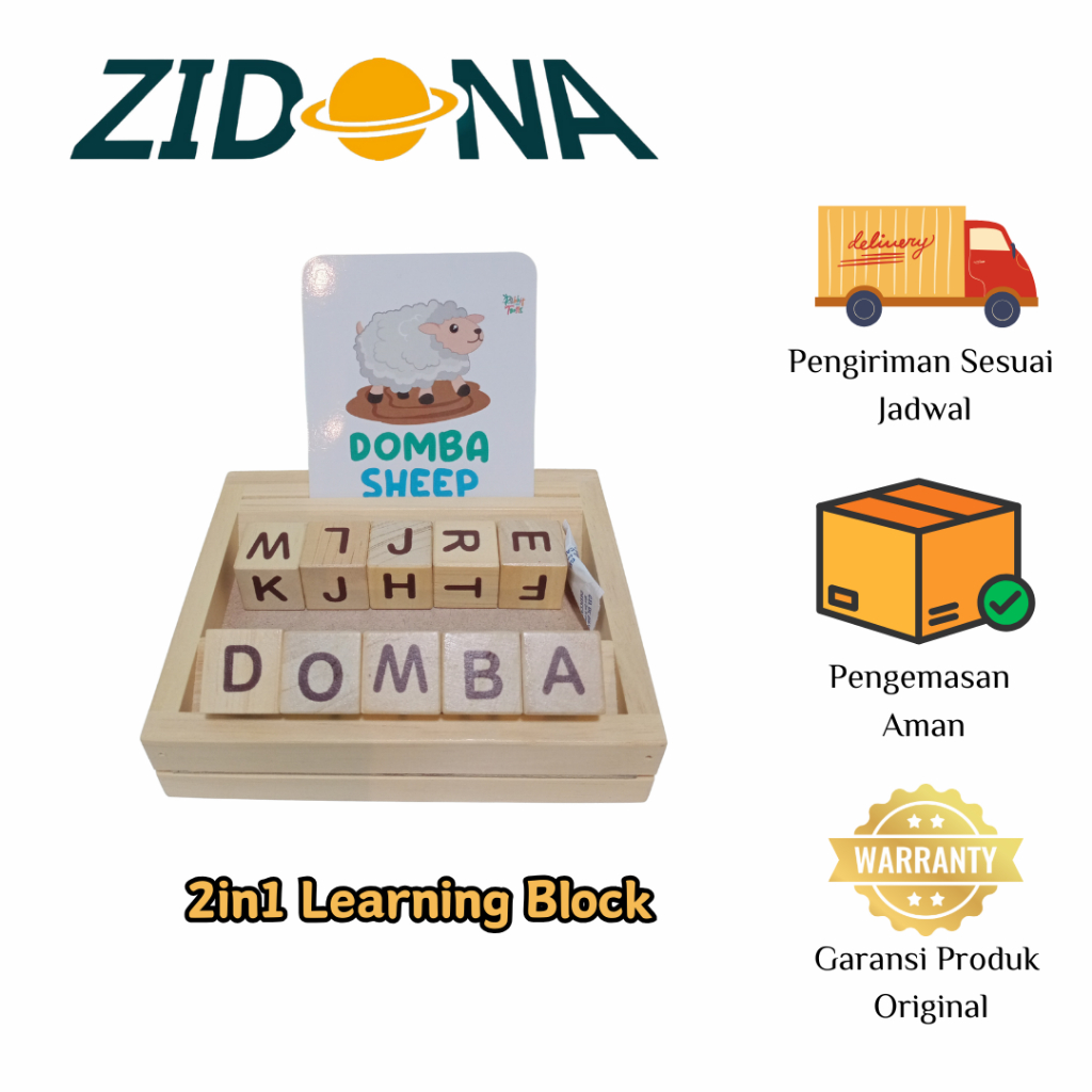 Jual Balok Susun Kata 2in1 Learning Blocks | Shopee Indonesia