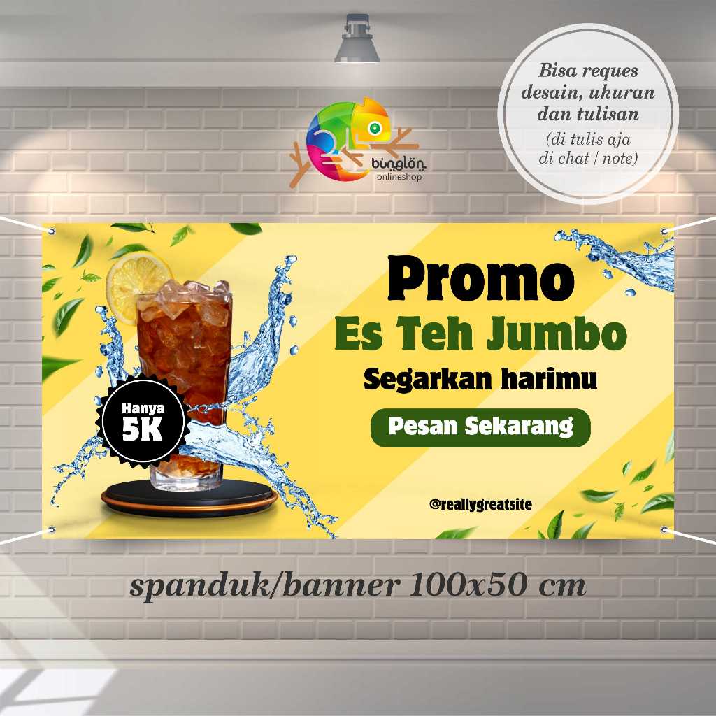 Jual Cetak Spanduk Banner Kuning Hijau Warna Warni Ilustrasi Spanduk ...