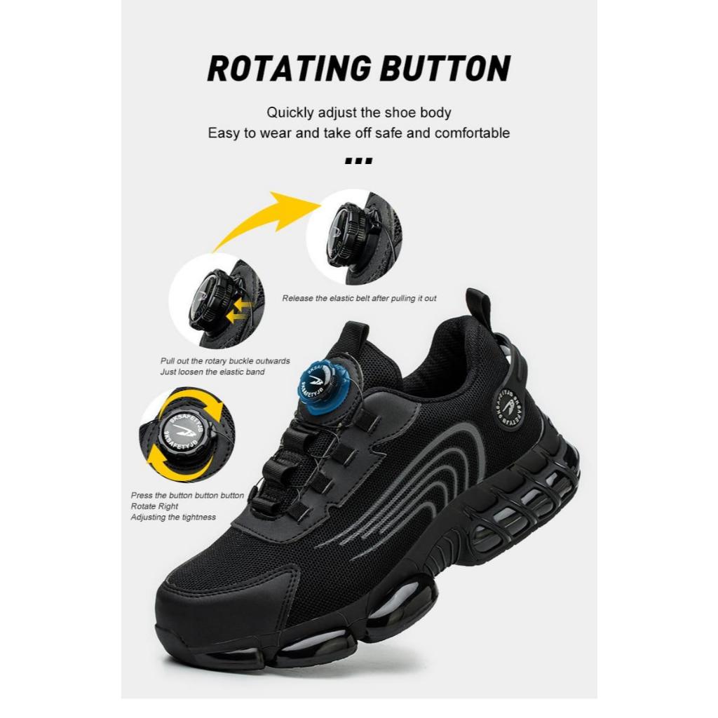 Jual Sepatu Safety Pria Tali Putar-Sepatu safety ringan untuk ...