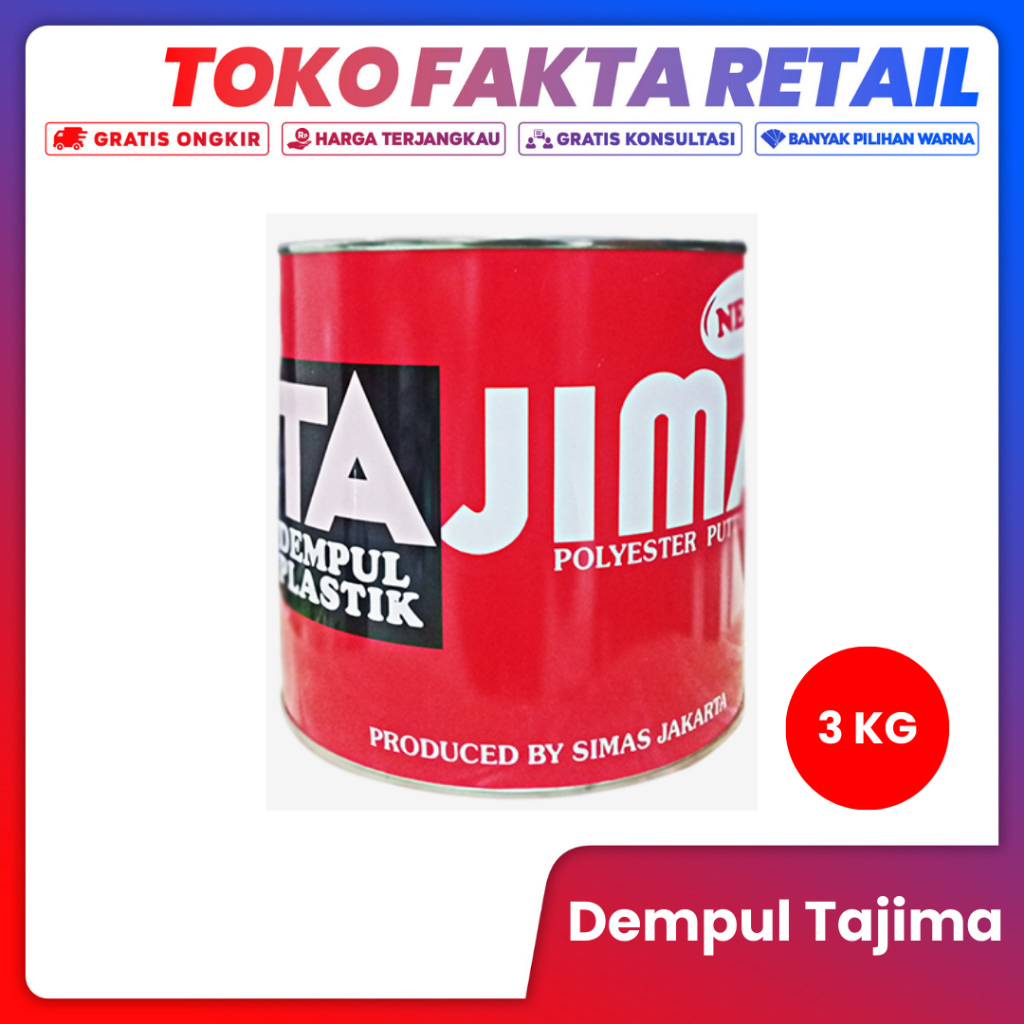 Jual DEMPUL TAJIMA 3 KG Dempul Plastik Motor Mobil Besi Kendaraan ...