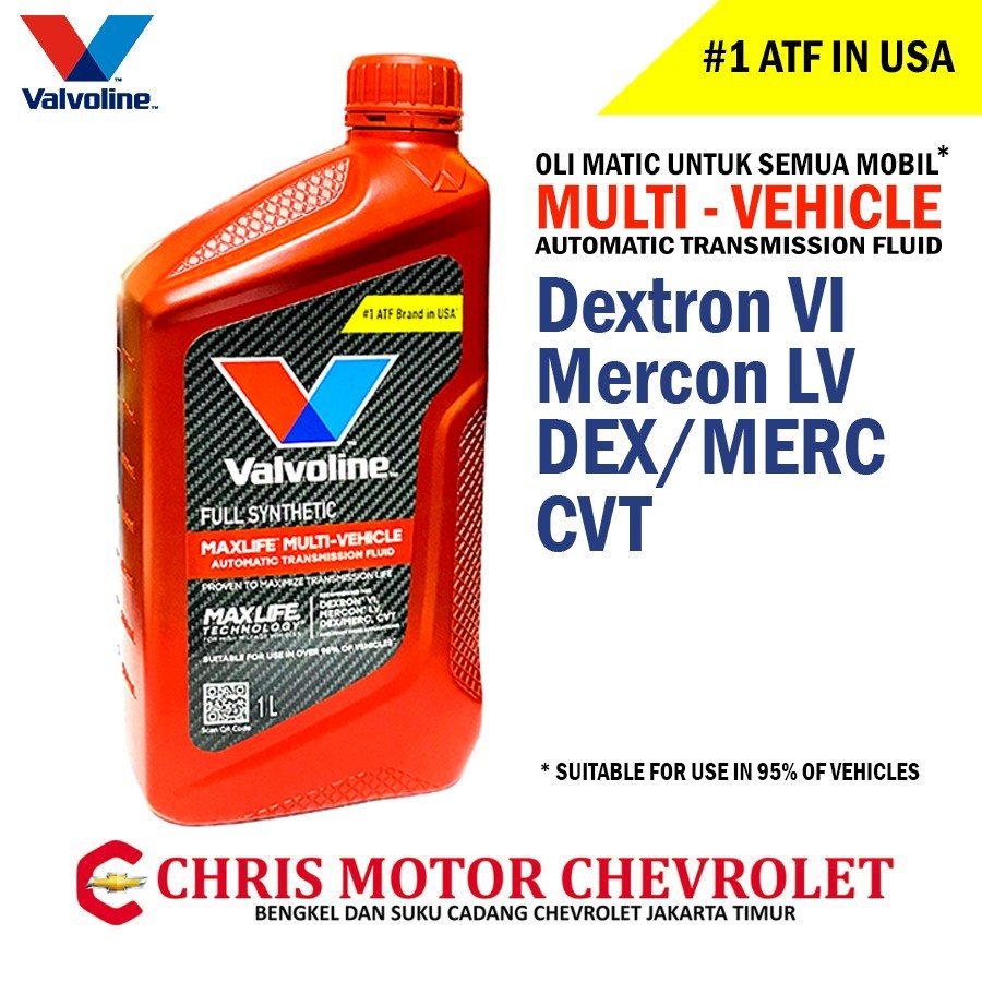 Jual OLI TRANSMISI MATIC ATF AUTOMATIC TRANSMISION FLUID VALVOLINE MAXLIFE MULTI VEHICLE ...