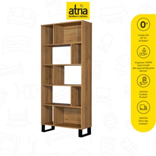 Jual Atria Lysa Rak Buku Bookcase 80x29x175Cm Dark Oak | Shopee Indonesia