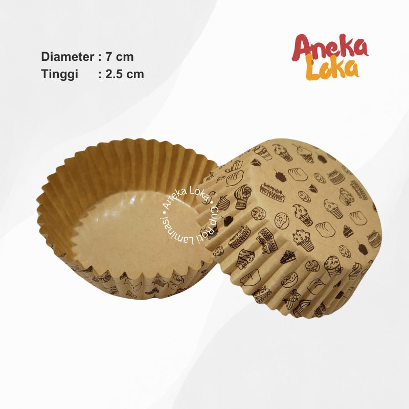 Jual Cup Roti Laminasi Bulat DM 7 cm Kraft Cake 200pcs | Shopee Indonesia