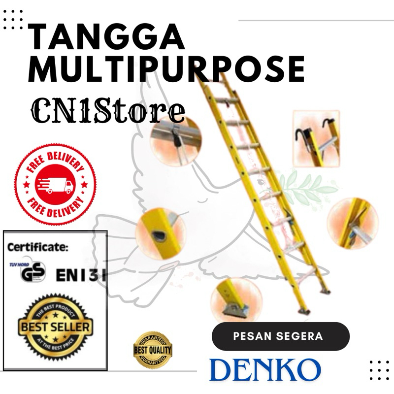 Jual Tangga Fiberglass PLN 12 Meter (Denko) | Extension Fiberglass ...