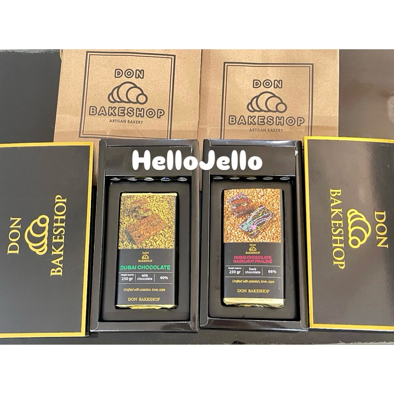 Jual READY!!! DUBAI CHOCOLATE DON BAKESHOP PISTACHIO HAZELNUT PRALINE ...