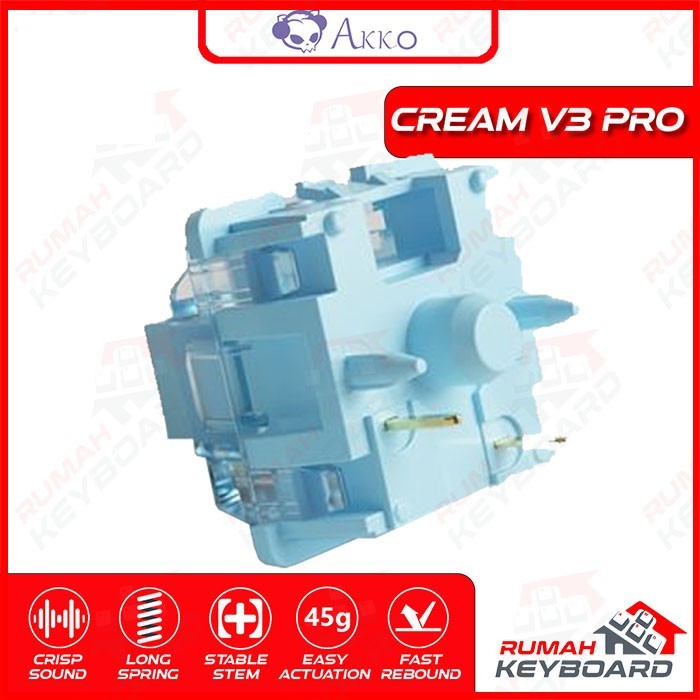 Jual AKKO CREAM BLUE V3 Pro - Switch - 5 Pin - 38g - Tactile - Pcb ...