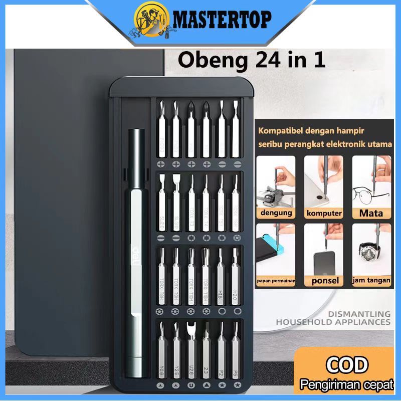 Jual Obeng Set 24 in 1 Aluminum alloy handle Screwdriver Kit Hardware ...