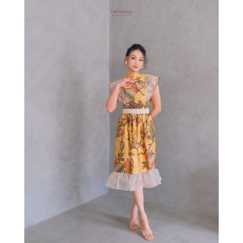 Jual Kemuning Dress Batik Modern By Tarian Mas | Shopee Indonesia
