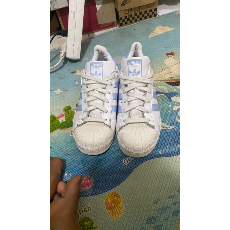 Jual adidas superstar list biru | Shopee Indonesia