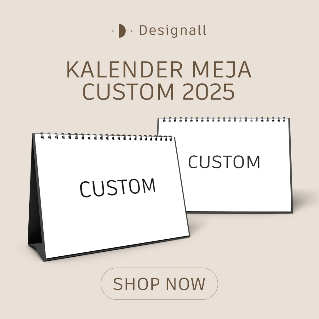 Jual Designall Kalender Meja / Kalender Duduk Custom Tahun 2025 Spiral ...