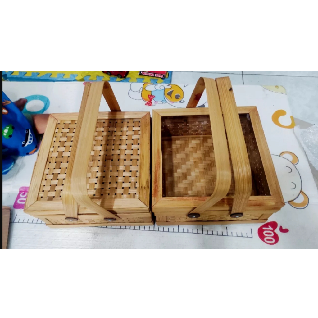 Jual Tempat Hampers Kotak dari bambu unik, Rantang asap bambu ...