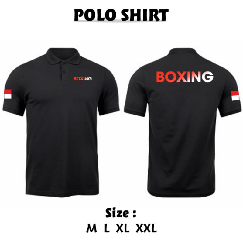 Jual KAOS POLO BOXING SIMPEL CORAK GRADASI MERAH PUTIH | Shopee Indonesia