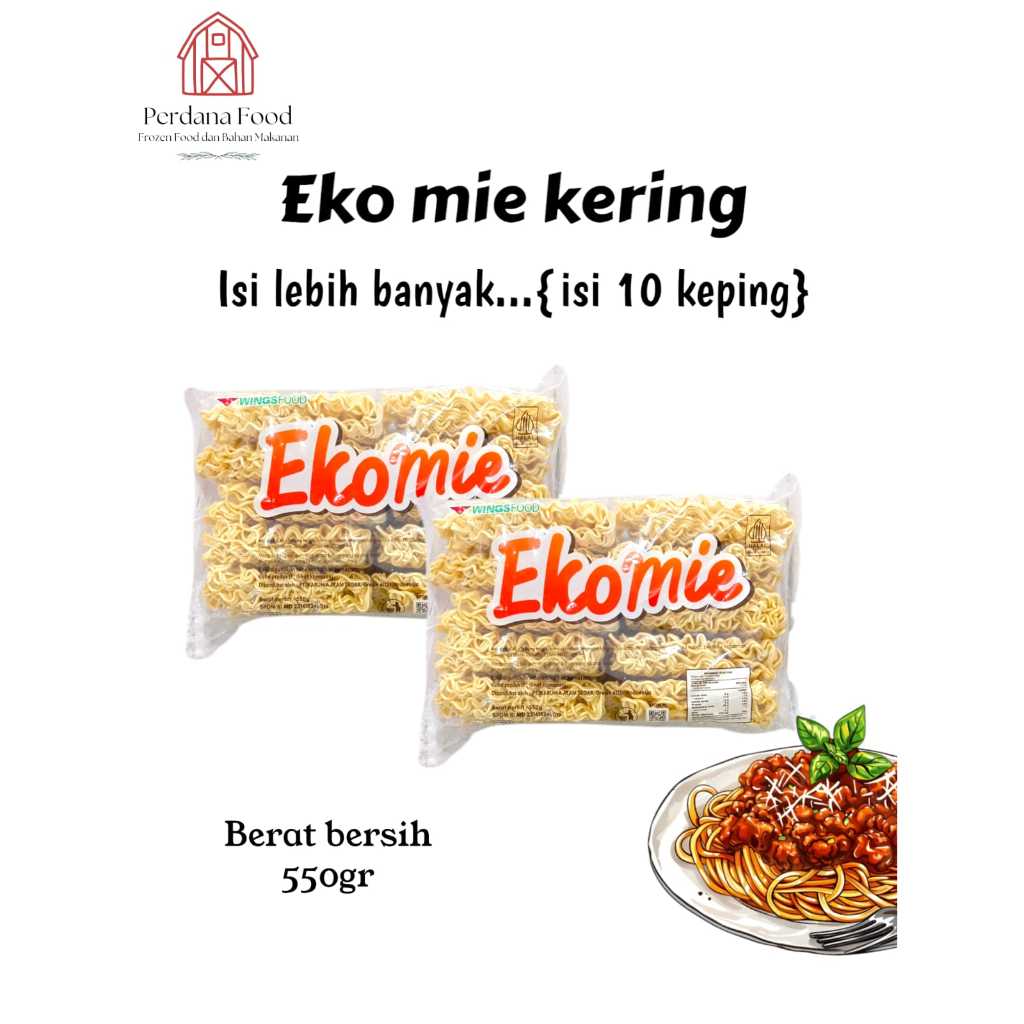 Jual Eko Mie Kering 550gr 1 Pak Isi 10 Keping | Shopee Indonesia