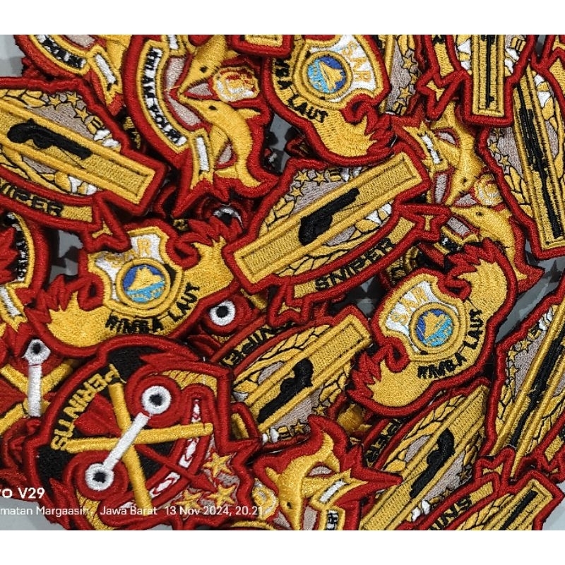 Jual Atribul polri Bordir Timbul 3D Printis//sniper/Rimba laut/Selam ...