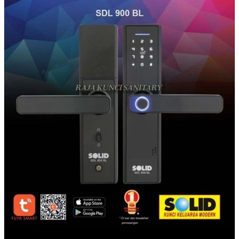 Jual SOLID Smart Door Lock SDL 900 BL/Smart Lock Solid/Kunci Digital Solid | Shopee Indonesia