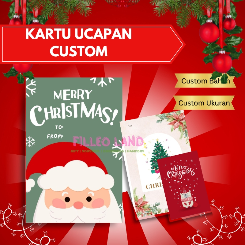 Jual Kartu Ucapan Merry Christmas Selamat Hari Raya Natal Greeting Card ...