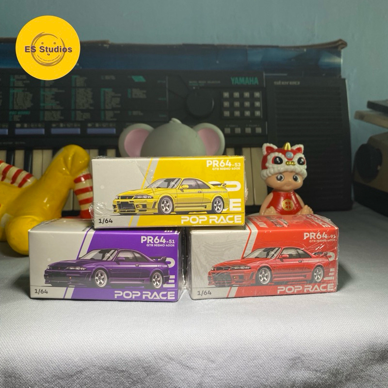 Jual Diecast Pop Race Nissan Skyline R33 GTR Nismo 400R Yellow Purple ...