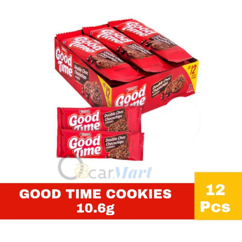 Jual GOOD TIME Cookies 1 Dus isi 12 Double Chocochips | Shopee Indonesia