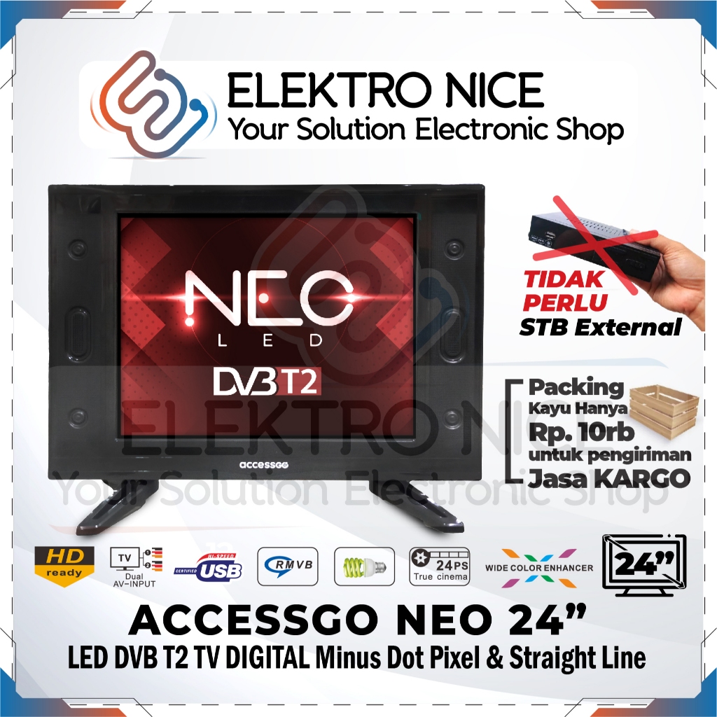Jual ACCESSGO TV LED 24inch Android 12 DVB T2 Smart TV DIGITAL ...
