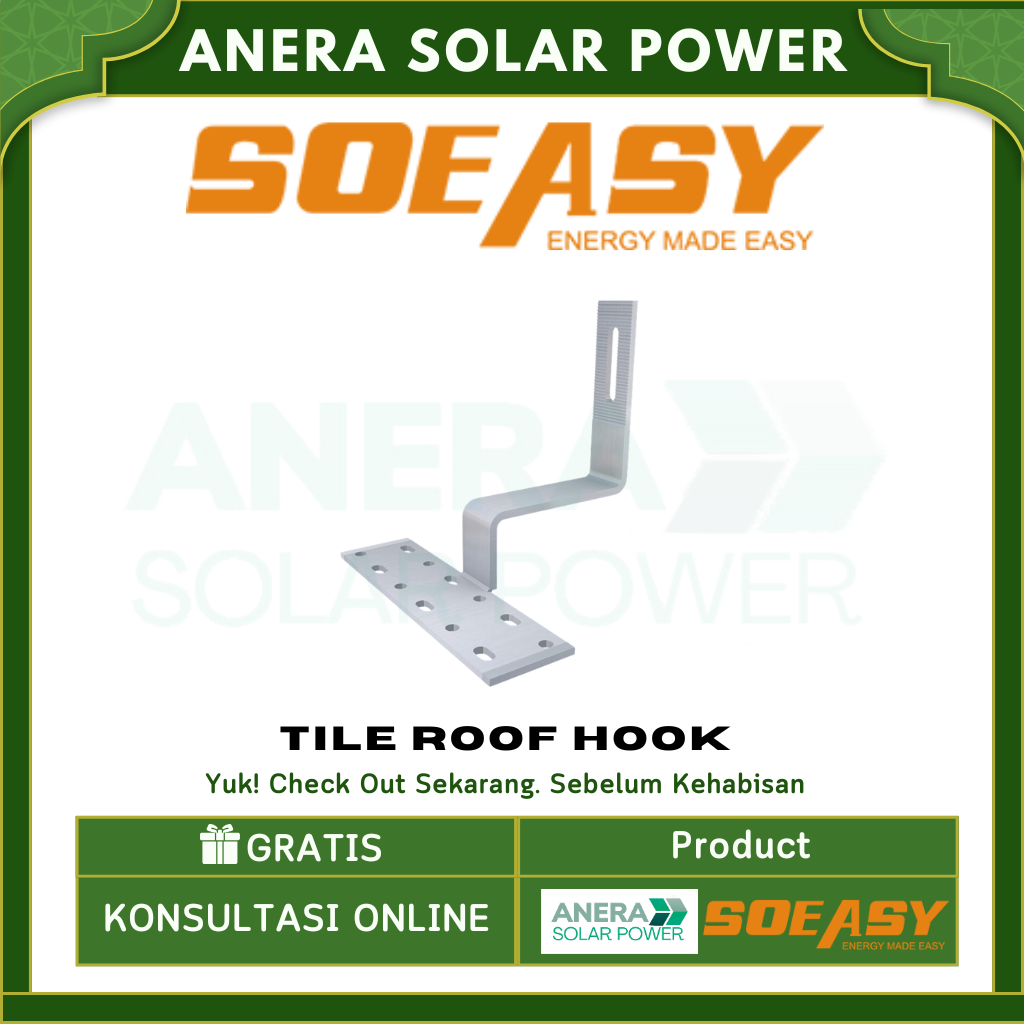 Jual Tile Hook Roof Mounting Solar Panel Atap | Shopee Indonesia