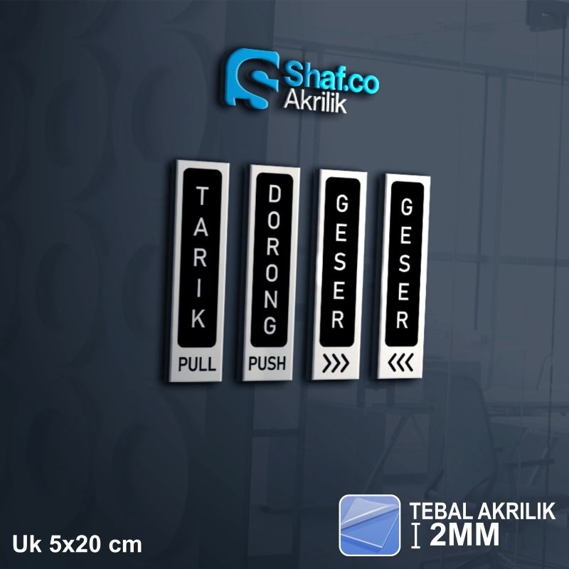 Jual AKRILIK SIGN BOARD TARIK // ACRYLIC GESER // AKRILIK DORONG ...