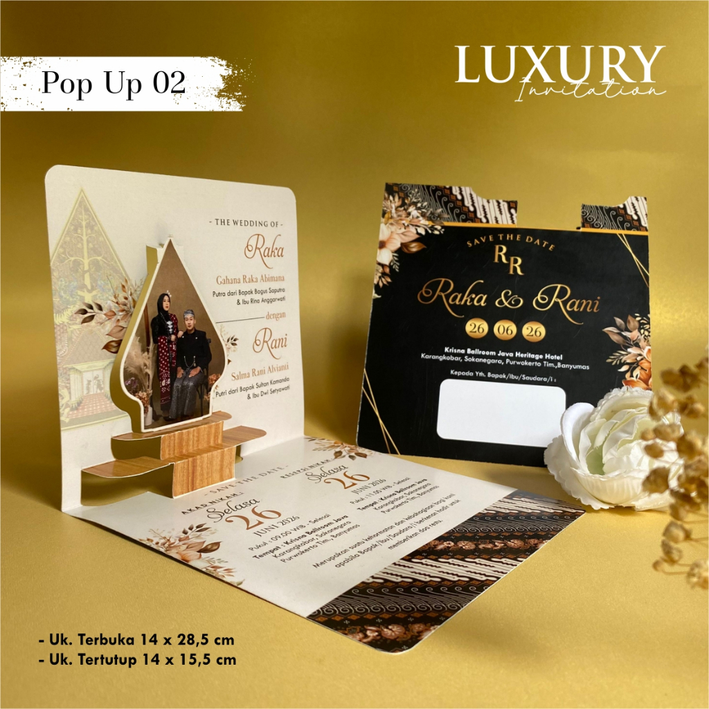 Jual UNDANGAN PERNIKAHAN LUXURY INVITATION POP UP UNIK - UNDANGAN ...