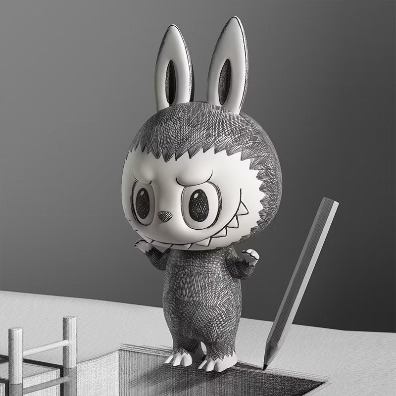 Jual POP MART MEGA LABUBU 400% Sketch Limited Edition | Shopee Indonesia
