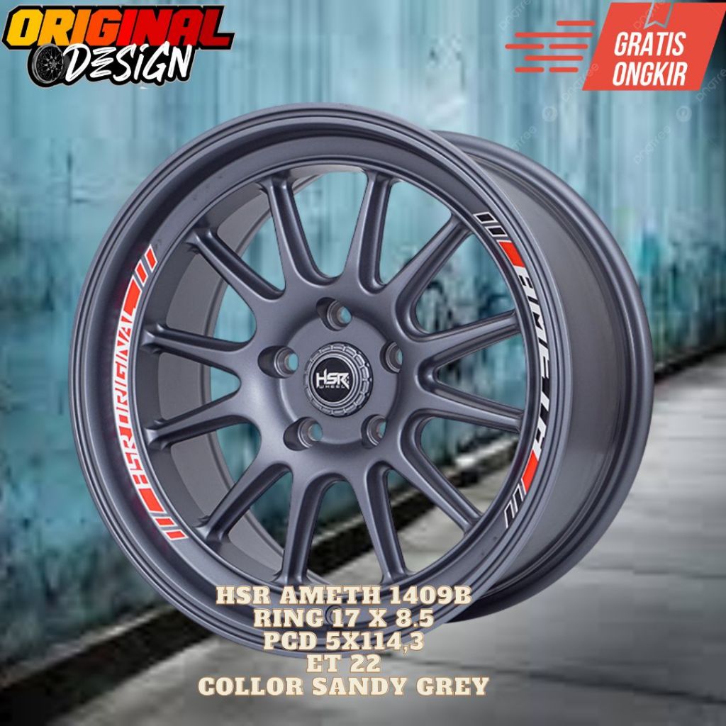 Jual Velg mobil type HSR AMETH Ring 17 R17 Model untuk INNOVA , CRV , HRV , TERIOS | Shopee ...