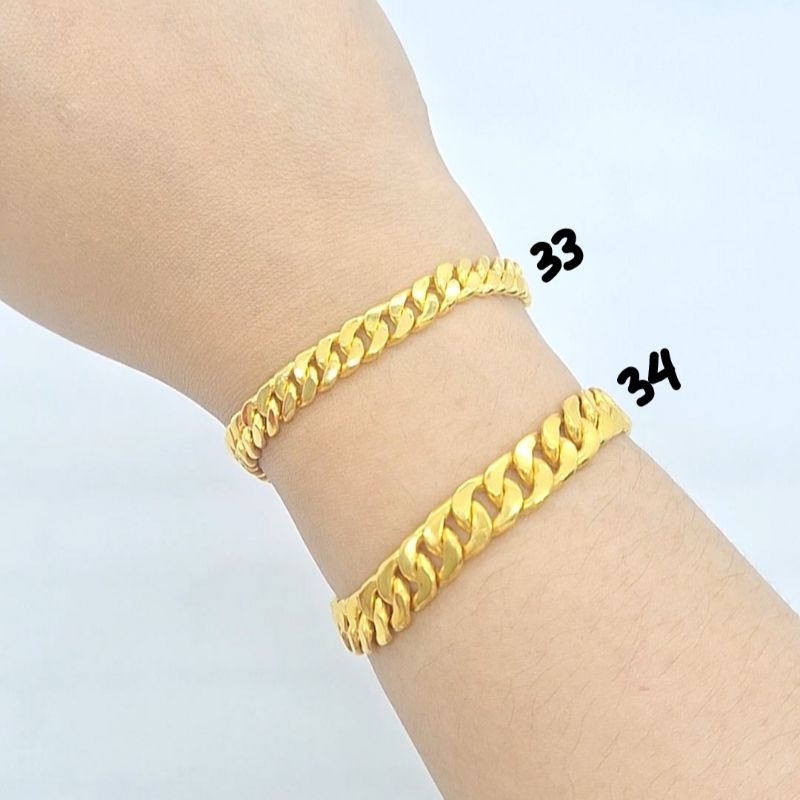 Jual gelang suasa atau swasa lapisan emas 24k permata tembakan berlian ...