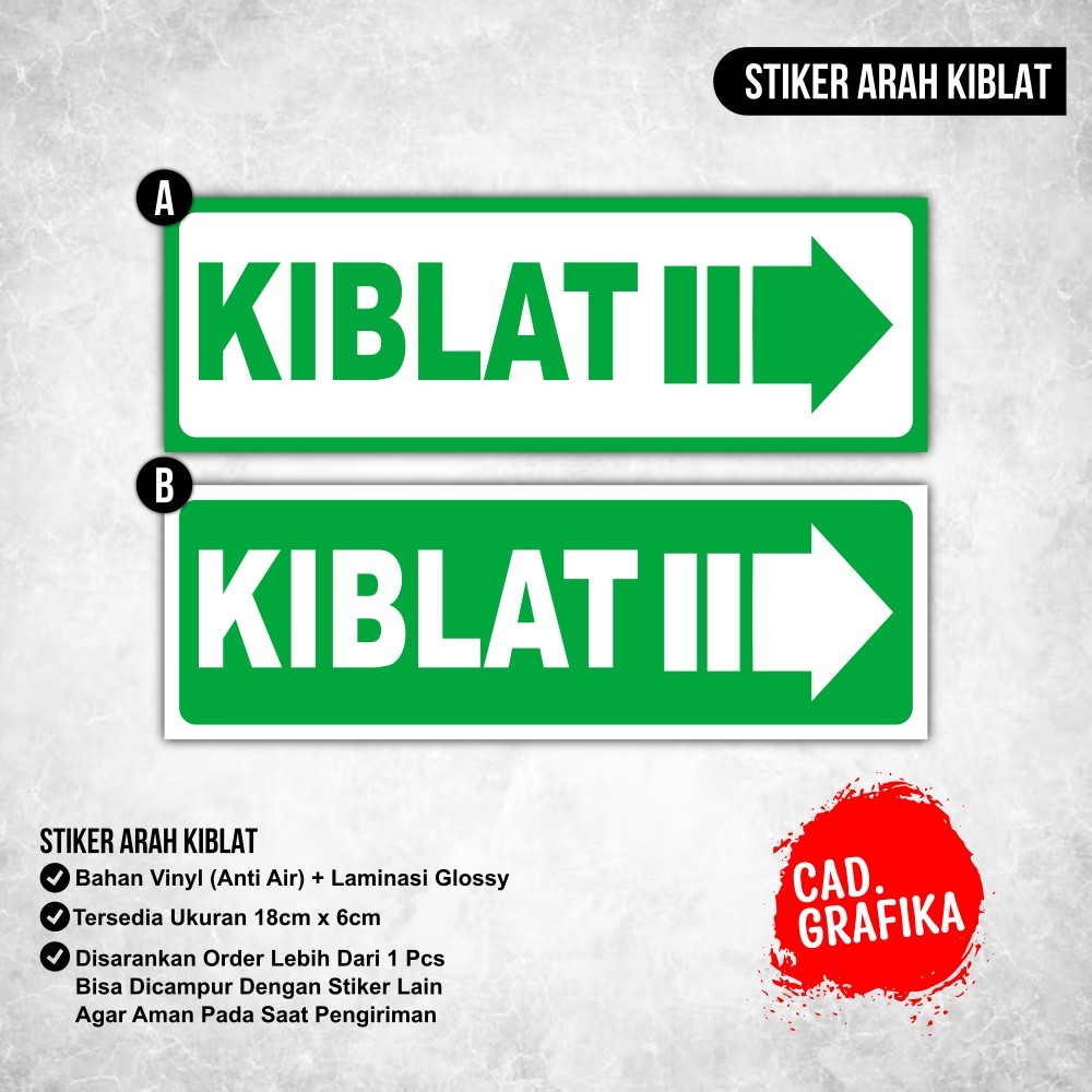 Jual Stiker Arah Kiblat / Kiblat Sticker / Sticker Arah Kiblat | Shopee ...