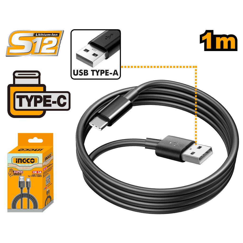 Jual KABEL CABLE CHARGER TIPE USB A TO USB C 1M 1 METER 3A INGCO IUCC01 ...