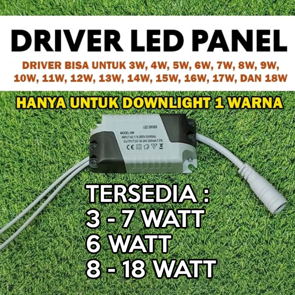Jual COD Driver Adaptor Travo Trafo Downlight LED Panel led 3w 6w 8w 9w ...