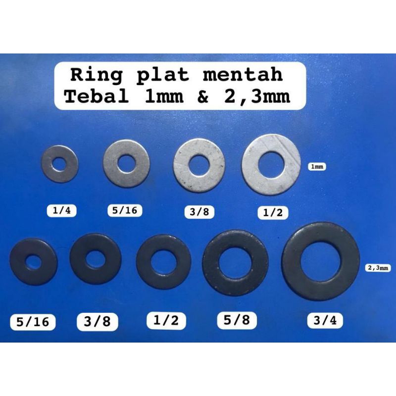 Jual ring plat untuk mur baut tebal -+1 mm | Shopee Indonesia