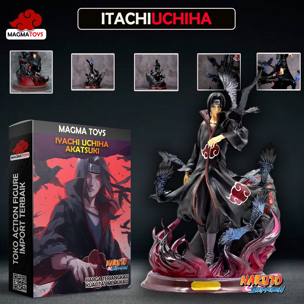 Jual ACTION FIGURE IMPORT ! ITACHI UCHIHA Akatsuki With Crows- Anime ...