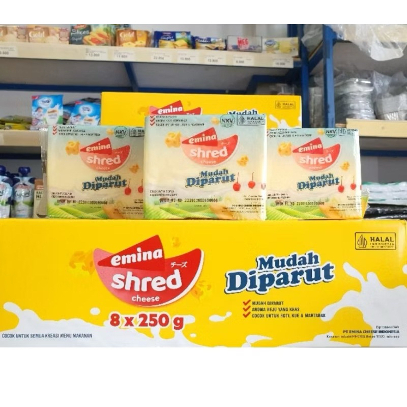 Jual Keju Emina 250 gr per DUS (isi 4 Box @32 pcs) Murahh abiss ...