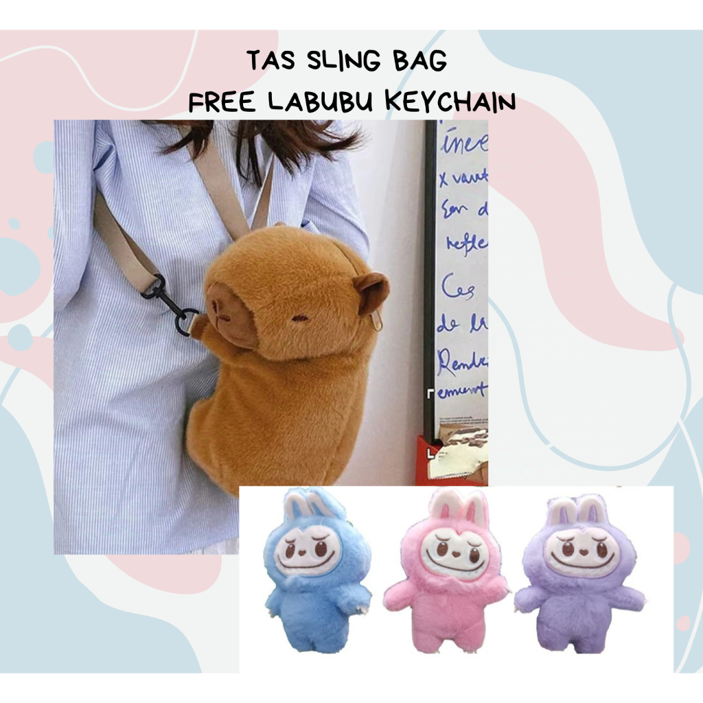 Jual [FREE GK LABUBU] Tas Boneka Tangan Lucu Capybara - Tas BONEKA ...