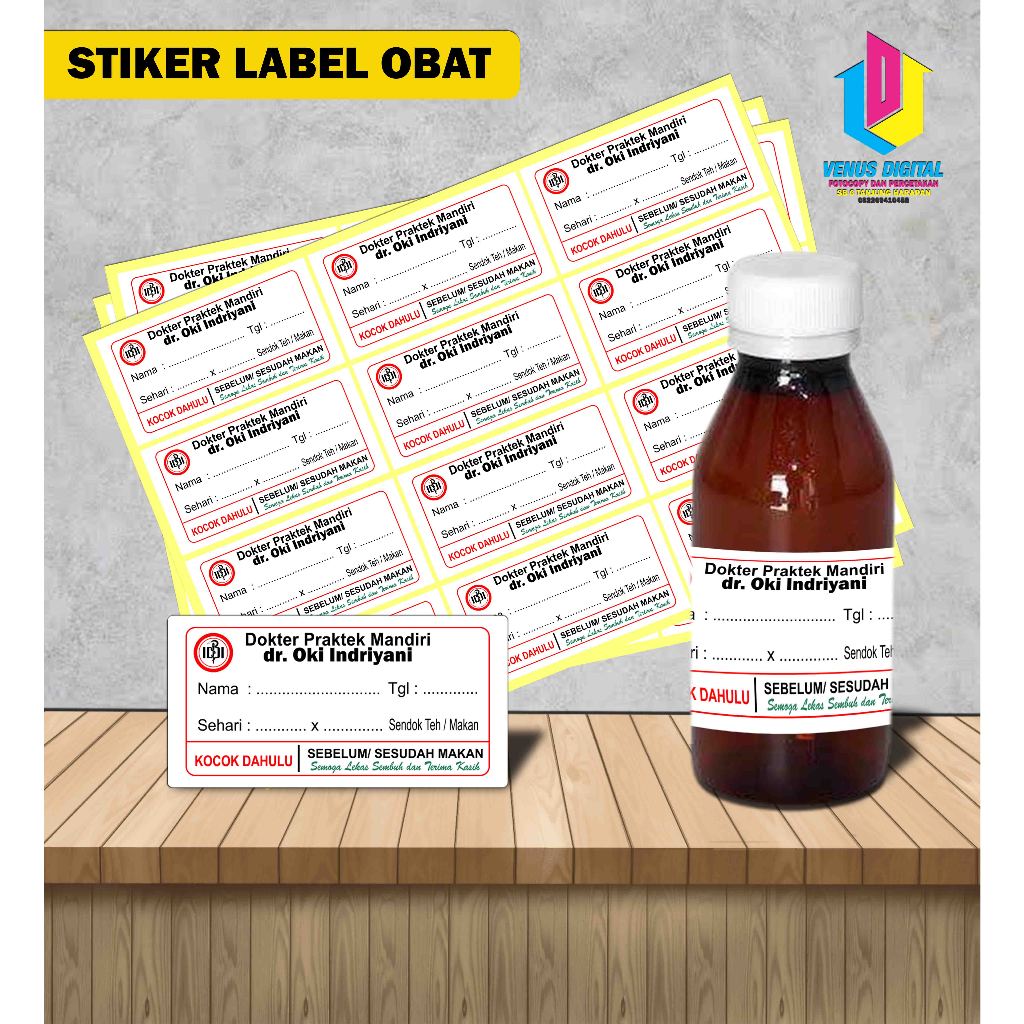 Jual STIKER LABEL OBAT ETIKET OBAT ISI 120 PCS | Shopee Indonesia