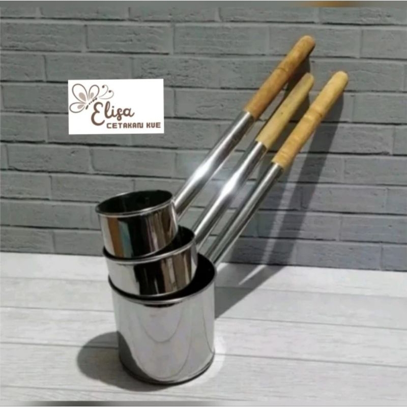 Jual Gayung stainless gagang kayu Gayung masak Gayung air panas ...