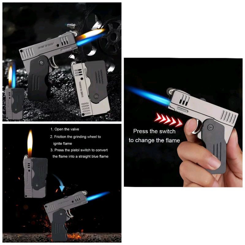 Jual Promoo!! korek pistol api 2 / mancis korek transformers api DUA 2 ...