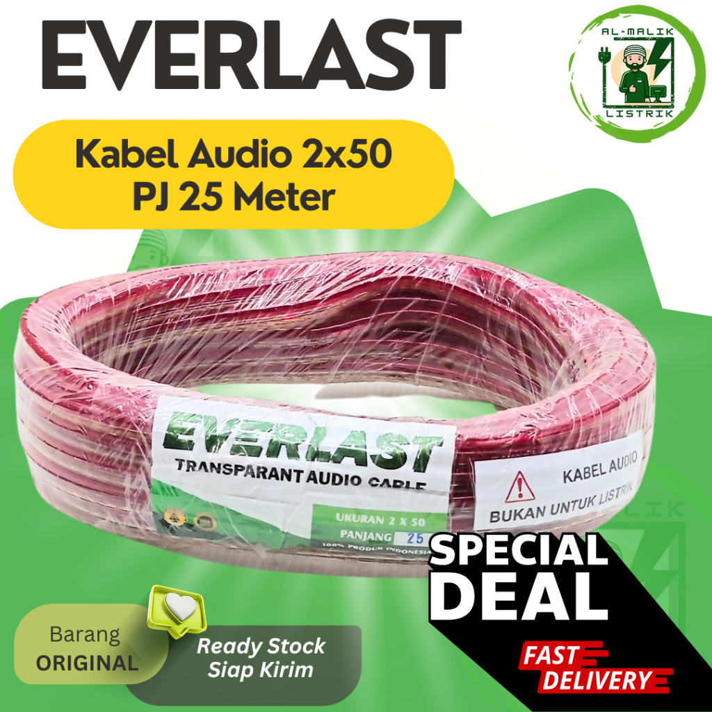 Jual Kabel Audio Everlast Size 2x50 Panjang 25M | Shopee Indonesia