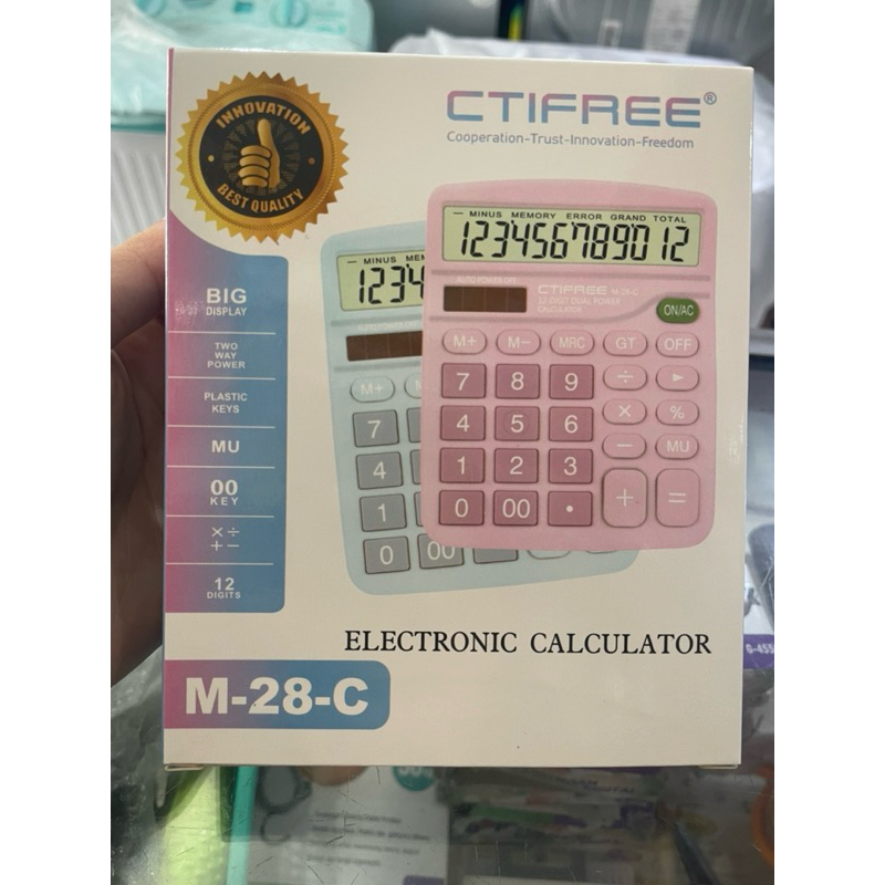 Jual Kalkulator M-28-C CTIFREE Electronic Calculator 12 Digit Dual ...