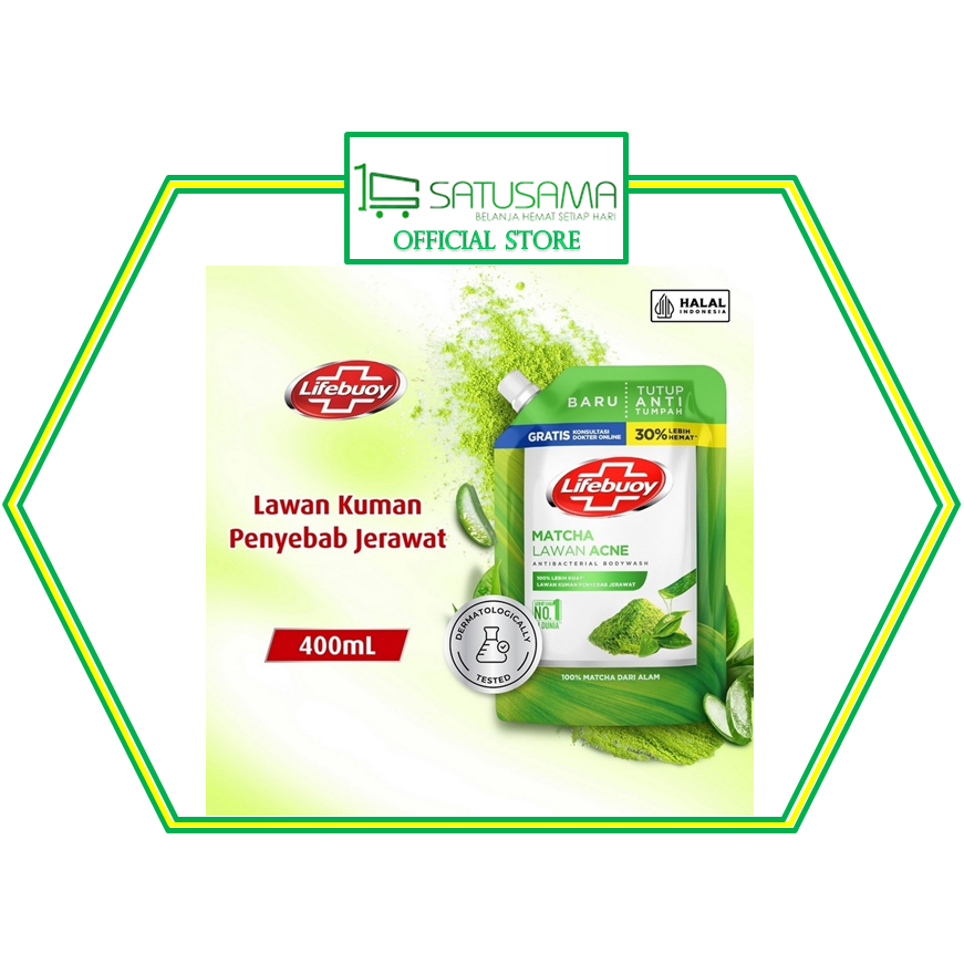 Jual LIFEBUOY BODY WASH MATCHA GREENTEA REFIL 400 ML | Shopee Indonesia
