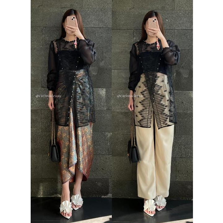 Jual Zize Outer Brokat Silang / Tunik Brukat Sapto / Baju Pakaian ...