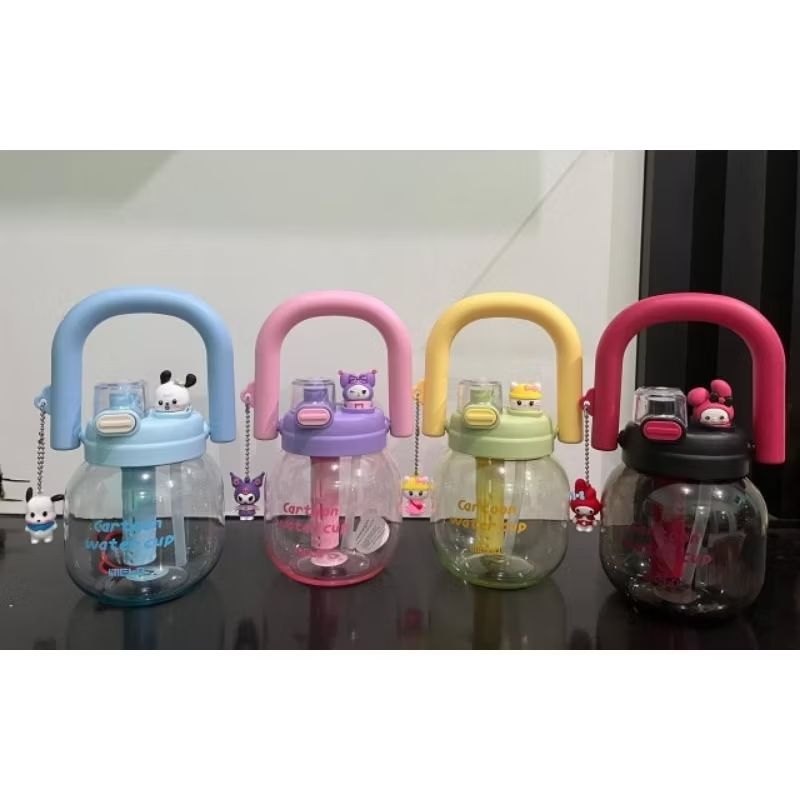 Jual Botol tutup panda lucu 650ml ada infus water dan sedotannya hblf ...