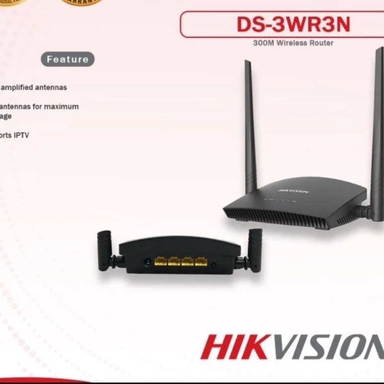 Jual HIKVISION DS-3WR3N Wireless Router Hikvision 2 antenna 300Mbps ...