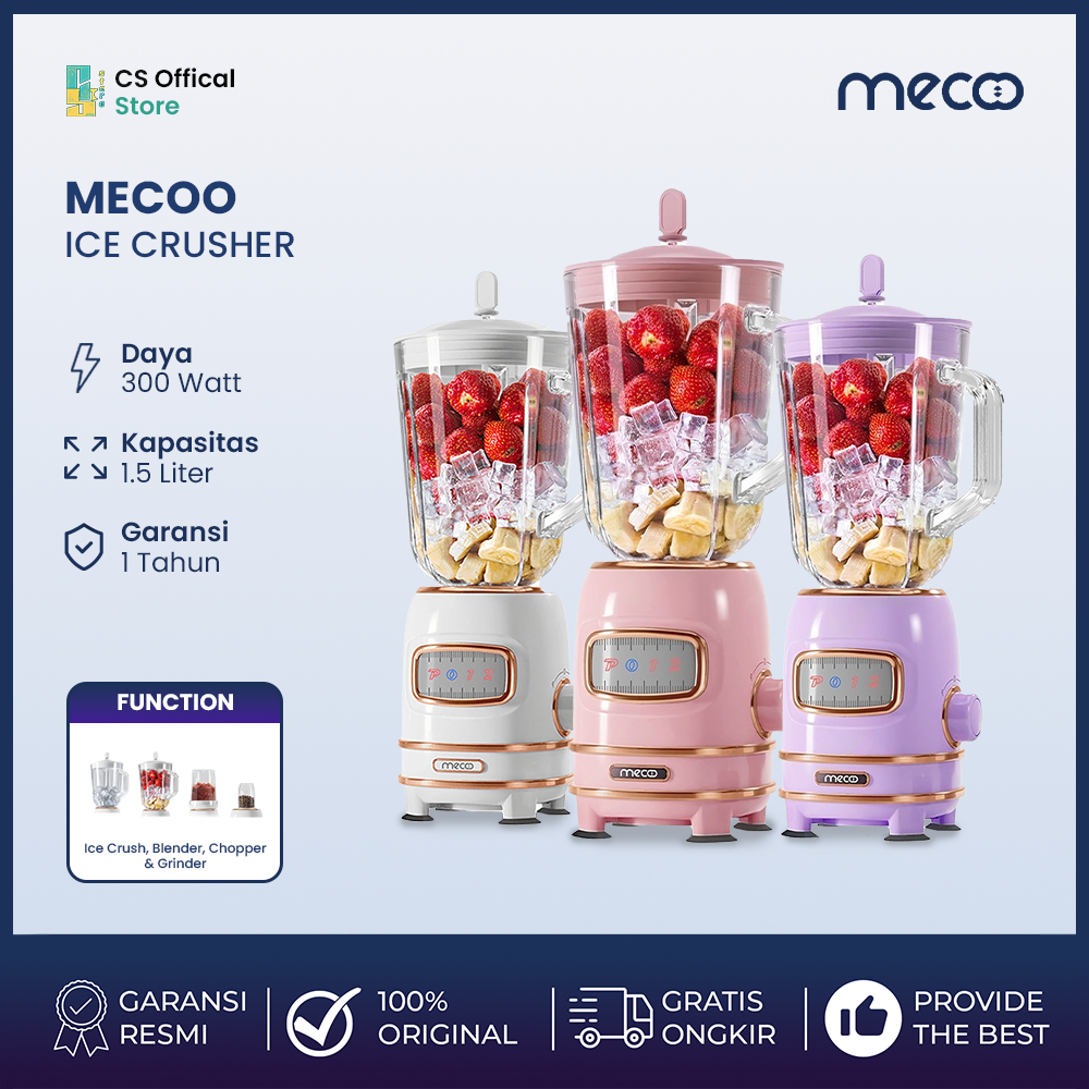 Jual MECOO Most Aesthetic 4 in 1 Ice Crusher Blender Juicer 300 Low ...