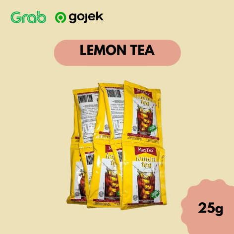 Jual Maxtea Lemon Tea 25 Gram - 10 sachet (1 Renceng) | Shopee Indonesia